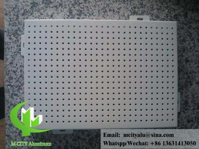 China Exterior round hole perforated sheet metal Aluminum panel for facade or ceiling for sale