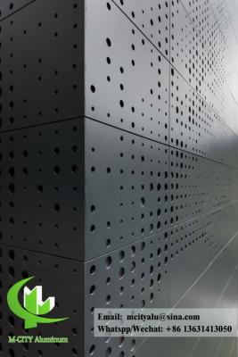 China Laser Cut Aluminum Facade Perforated Sheet with Powder Coated Finish and Customizable RAL Colors for Building Cladding for sale