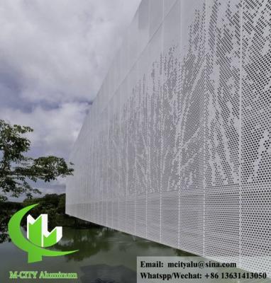 Perforated metal aluminum panel fluorocarbon solid aluminum panel