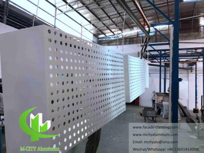 China Custom RAL Colors CNC Cutting Perforated Aluminum Panel with PVDF Paint for Facade Cladding for sale