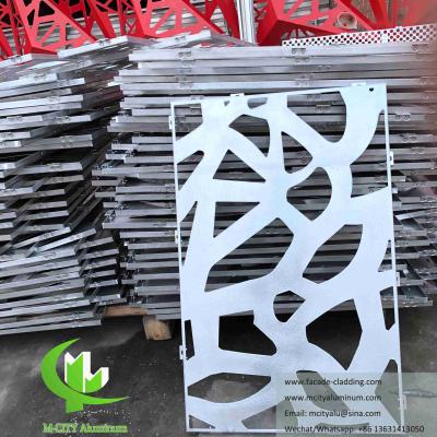 China Powder Coated 3mm Thickness Laser Cut Aluminum Facade Cladding with Customizable Patterns for sale