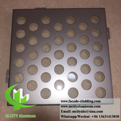 China Powder Coated 3mm Thickness Perforated Aluminum Facade Panel with Customizable Patterns for Architectural Cladding for sale