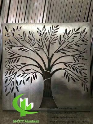 China Customized Tree Design Aluminum Facade Panel Powder Coated 1000x1500mm for Hotel Wall Cladding for sale