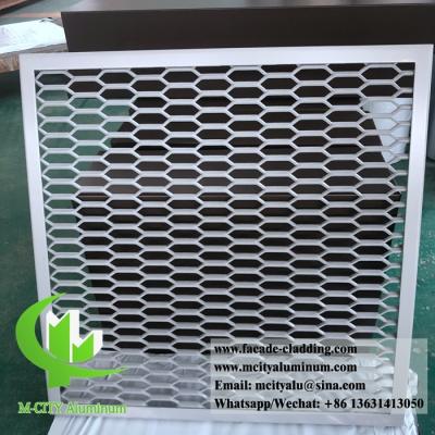 China Aluminum expanded mesh architectural screen panel for exterior facade for sale