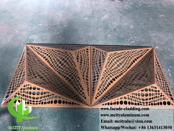 3D folded aluminum panels for building facade customized metal sheet