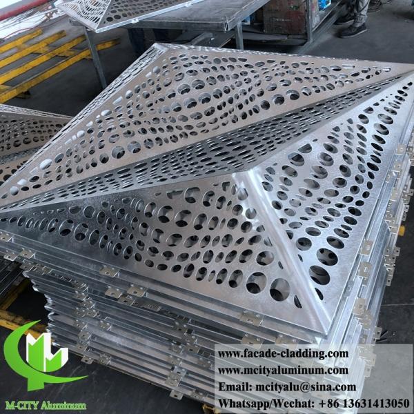 3D shape aluminum panels for hotel facade customized metal sheet China manufacturer