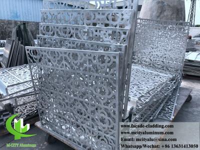 China Laser cut aluminium panel metal facades metal cladding sheet powder coated for sale
