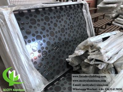 China 3mm Powder Coated Perforated Aluminum Panel with Custom RAL Colors for Facade Cladding for sale