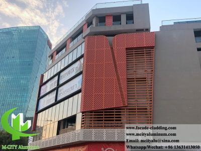 China 3mm Powder Coated Perforated Aluminum Panel for Custom RAL Colors Facade Cladding for sale