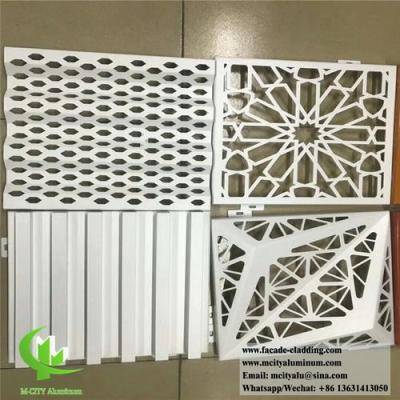 China Powder Coated Aluminum Perforated Panel with Custom RAL Colors and Laser Cutting Technology for Wall Cladding for sale