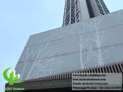 China Tree Pattern Powder Coated Perforated Aluminum Panel 1000x2000mm for Facade Cladding for sale