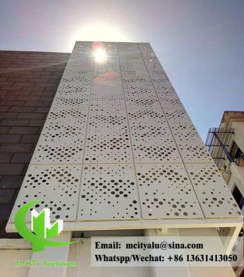China 2mm Perforated Powder Coated Aluminum Wall Cladding for Facade and Decoration Projects for sale