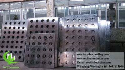 China Powder Coated Perforated Aluminum Facade Panel with Custom RAL Colors and Laser Cut Designs for sale