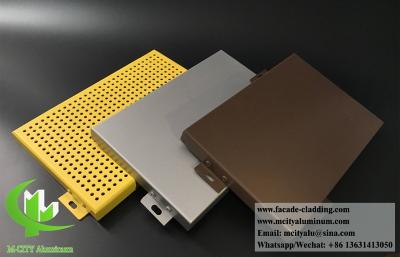 China Anti-rust Powder Coated Solid Aluminum Panel for Customizable Size Facade Cladding for sale