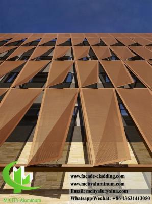China 3mm Thickness Powder Coated Perforated Aluminum Facade Panel with Customizable Designs for Building Cladding for sale