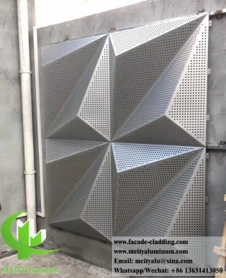 China 3D Aluminum Cladding Panel with Powder Coated Finish and Customized Design in 1200x2400mm Size for sale