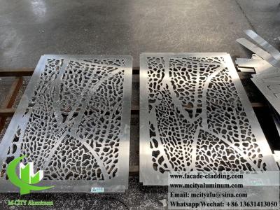 China 3mm Laser Cut Metal Panel with Leaf Patterns for Interior Wall Cladding Decoration for sale