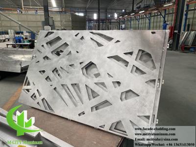 China Laser Cut Aluminum Panel with Powder Coated PVDF and Custom Patterns Design in 1000x2000mm Size for sale