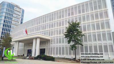 China PVDF Powder Coated Perforated Aluminum Facade Panel with 3mm Thickness and Customizable RAL Colors for Wall Cladding for sale