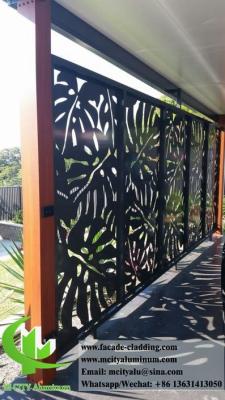 Decorative Outdoor Privacy Panels Metal Fence Aluminum screen With Laser Cut Design