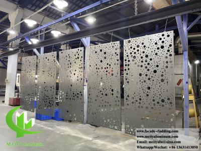 China Powder Coated Perforated Aluminum Facade Panel with Customizable RAL Colors and CNC Laser Cutting for sale