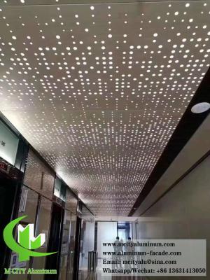 China 3D Metal Ceiling Aluminium Panels With Perforation Patterns Interior Ceiling Decoration for sale