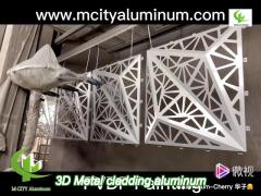 3D Facade Design Metal Sheet Aluminium Cladding Perforated Sheet