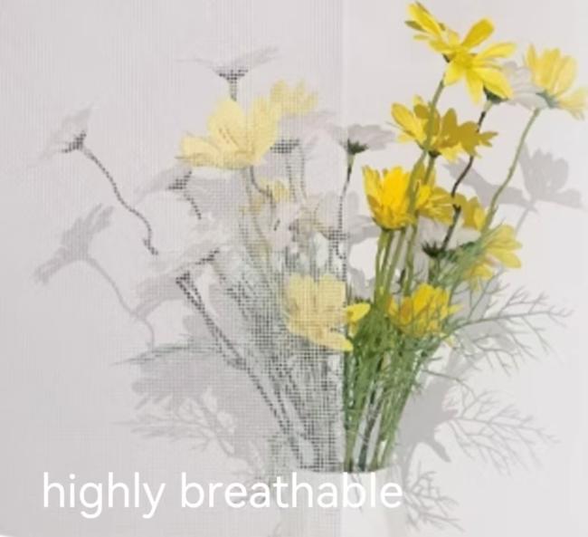 Airflow demonstration through fiberglass screen