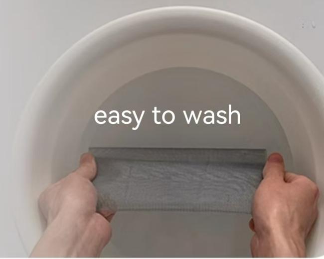 Cleaning demonstration of fiberglass screen