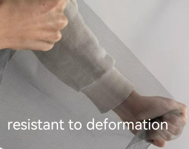 Fiberglass screen maintaining shape under pressure