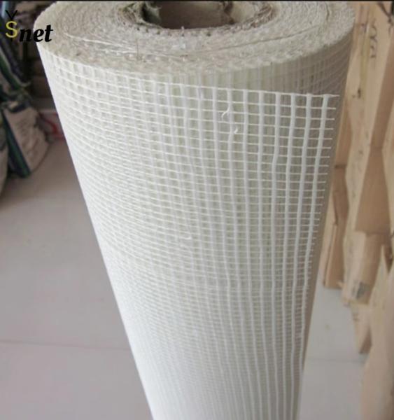 Quality 140g Self Adhesive Fiberglass Mesh 5*5mm C Glass Fiber Glass Mesh White for sale