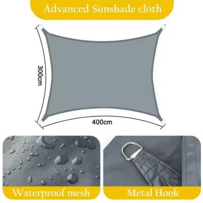 China 300D 165GSM Retractable Patio Gardenline Swimming Pool Shelter Polyester Oxford Canvas Sun Shade Sail for Shade Sails & Nets for sale