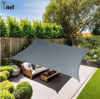 China Hot Sale Large Heavy Duty Custom Sunshade 300 D Grey Patio Sun Shade UV Triangle Made Durable HDPE PE Polyester Oxford Plastic for sale