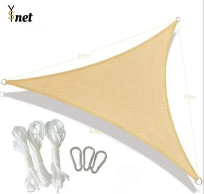 China Beige Water-Permeable & UV Resistant Rectangle Sun Shade Sail Canopy Heavy Duty Fabric Cloth Screen Carport Patio Sunshade Nets for sale