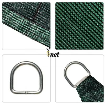 Cina Ombrello triangolare vela 180gm raffreddamento ombrello copertura ombrello HDPE nuovo materiale giardino esterno ombrello rete in vendita