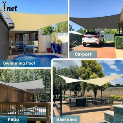 中国 防紫外線 シェード セイル 網 パーソナライズ ポリエステル 日陰 セイル 防水 芝生 庭 販売のため