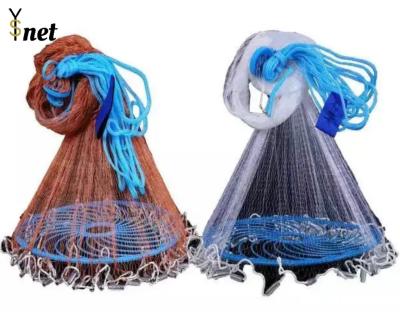 Cina fabbricazione ed esportazione Fly Hand Cast Nylon Fishing Net Throw Catch Double Cast Net Plastic Packaging Cina in vendita