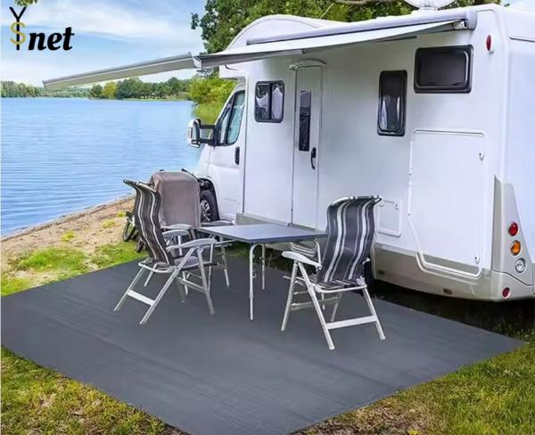 Quality Breathable Outdoor RV Rug 225GSM 280GSM 350GSM RV Patio Mat 6x9 for sale