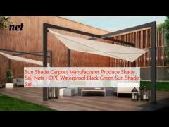 Produttore di ombra solare Carport Produrre ombra vela reti HDPE impermeabile Nero Verde ombra solare vela