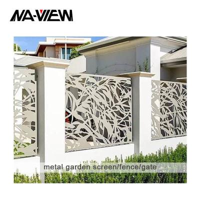 China Grey Aluminium Wrought Iron Metal-Zaun Gate Grey Metal Fences zu verkaufen