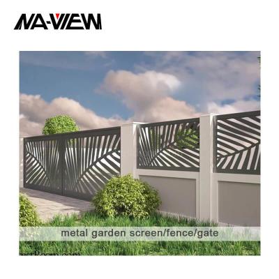 China Feuerfester dekorativer Metallzaun Panels Aluminium Wrought bügeln den Zaun von Toren zu verkaufen