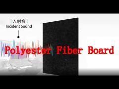 High Density Polyester Fiber Board Fireproof Soundproof Acoustic Cuttable