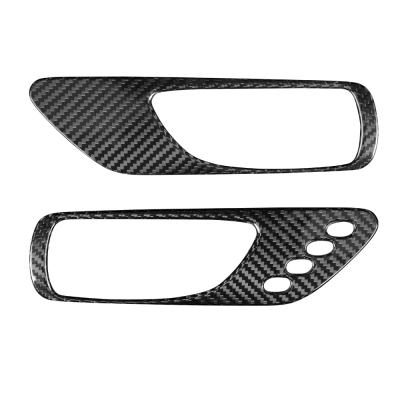 China Car Internal Door Handle Decoration Frame for Lexus RC 2015-2019 Year Carbon Fiber Glossy Black Car Accesorios Interior for sale