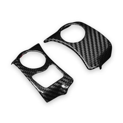 China For Lexus 13-15 Year LS/14-18 Year CT Real Carbon Fiber Car Steering Wheel Decoration Glossy Black 2 PCS Car Accesorios Interior for sale