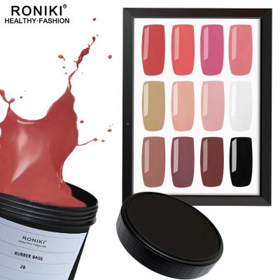 China RONIKI RUBBER BASE GEL POLISH,Rubber Base Gel Polish,No Wipe Rubber Base Gel,Nail Art Gel for sale