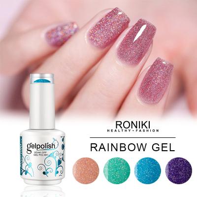 China RONIKI Rainbow Gel Color,Nail Matte Gel Polish,Nail Painting Color Gel,Nail Art Gel for sale