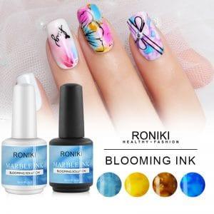 China RONIKI Marble Ink Gel Polish china factory Nail Painting Color Gel for sale