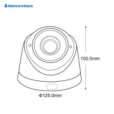 中国 cheap price 3.6-10mm motorized lens 4K IR Dome camera support IP66 Waterproof 販売のため