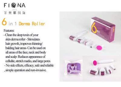 Cina Il più nuovo! 6 in 1 dermaroller di titanio del rullo di derma di terapia dell'ago degli aghi del rullo 12/300/720/1200 di derma micro in vendita