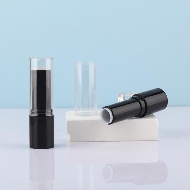 Lipstick tube package close-up view